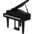 Roland GP3 Grand Piano with seat Polished Ebony (GP3PE) - Australian ...